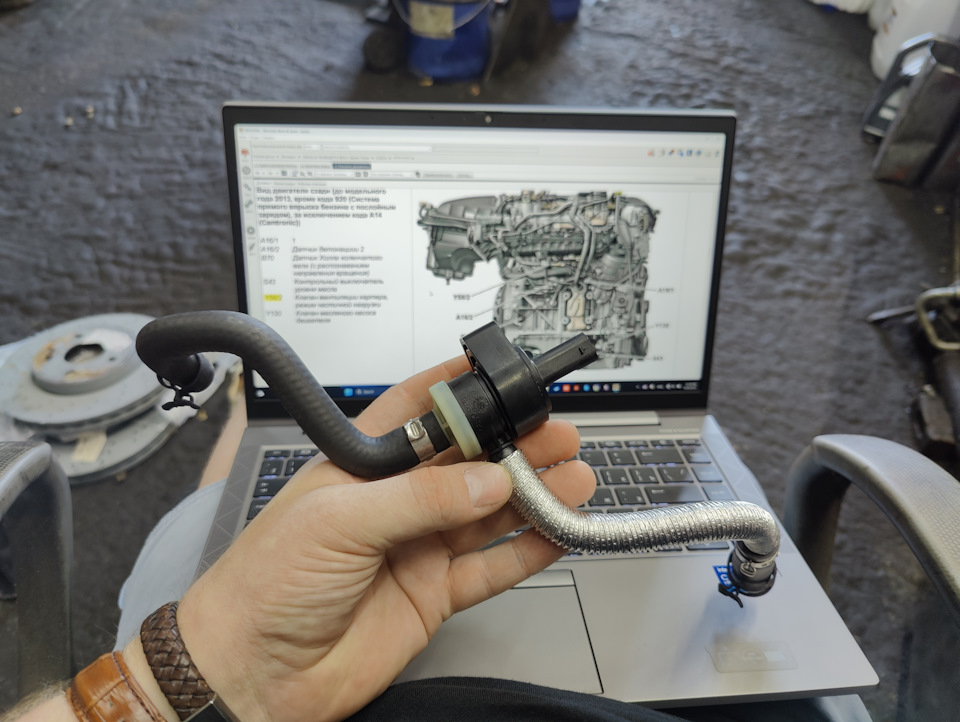 Ремонт: Замена клапана КВКГ — Mercedes-Benz B-Class (W246), 1,6 л, 2012 ...