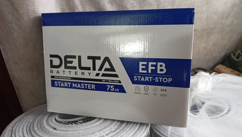 Аккумуляторная батарея DELTA START MASTER 75 Ah EFB установка и впечатления — Volkswagen Passat ...