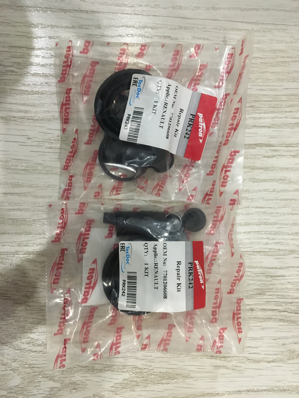 7701206608 Ремкомп. суппорта торм (3шт) RENAULT | Запчасти на DRIVE2