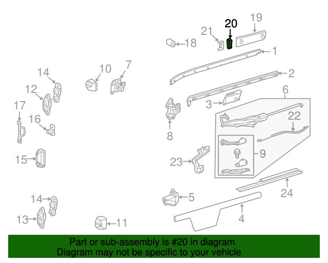 A90669101089051 Крышка направляющей двери сдвижной Mercedes | Запчасти ...