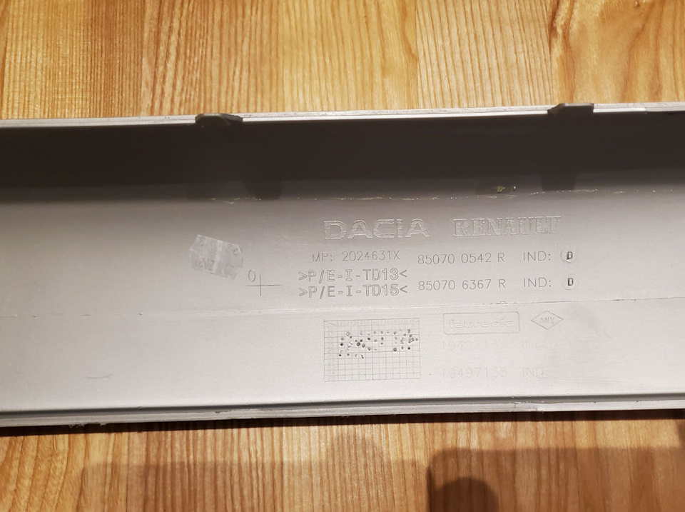 850706367R Накладка бампера RENAULT | Запчасти на DRIVE2