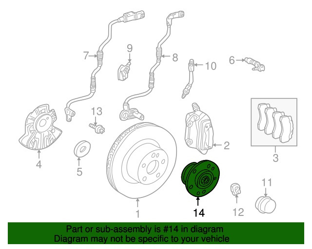 A2203300725 Ступица переднего колеса Mercedes | Запчасти на DRIVE2