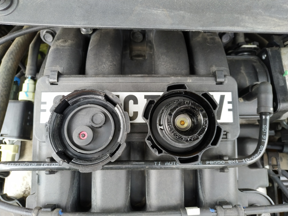 Замена расширительного бочка+крышка — Chevrolet Spark (M300), 1 л, 2011 ...