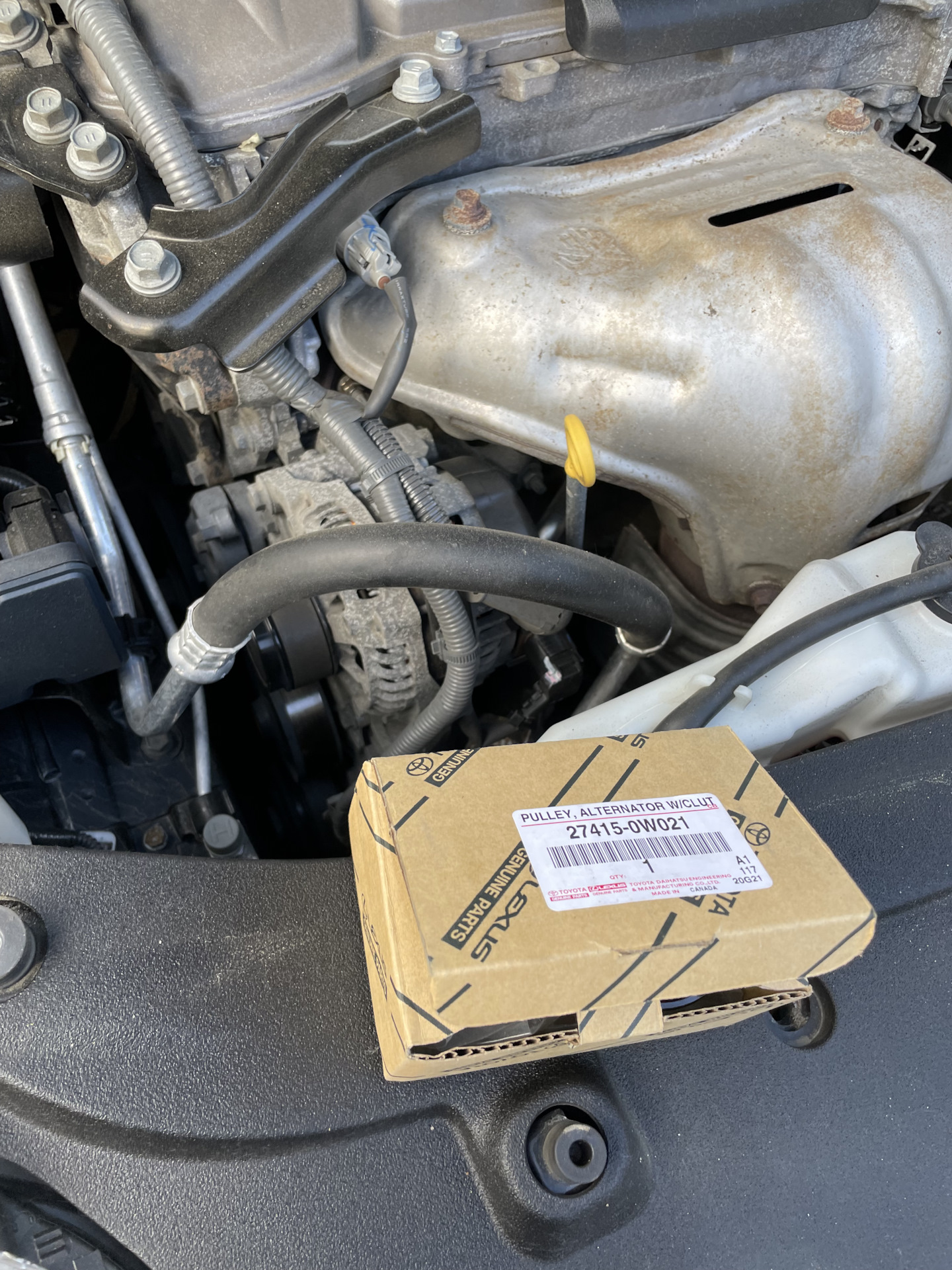 Замена обгонной муфты генератора 27415-0W021 — Toyota Camry (XV50), 2,5 ...