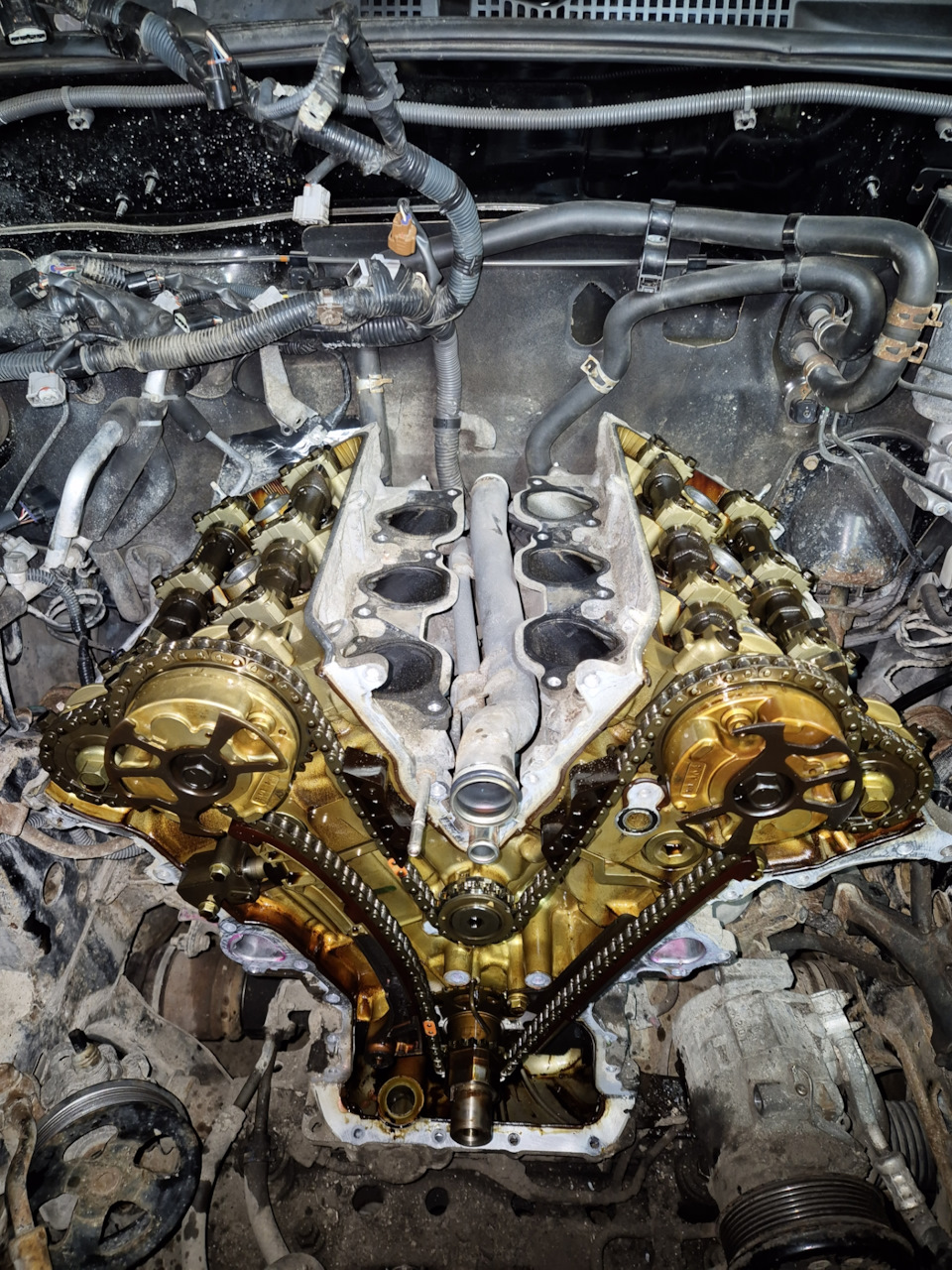 Проверка растяжения цепи 1gr-fe. — Toyota Land Cruiser Prado 120-series ...