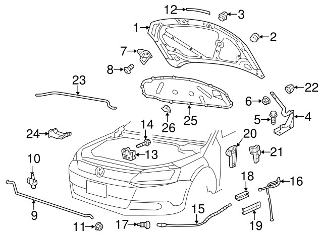 171823395 ВСТАВКА ДЕРЖАТЕЛЯ КАПОТА/GUMMILAGER VAG | Запчасти на DRIVE2