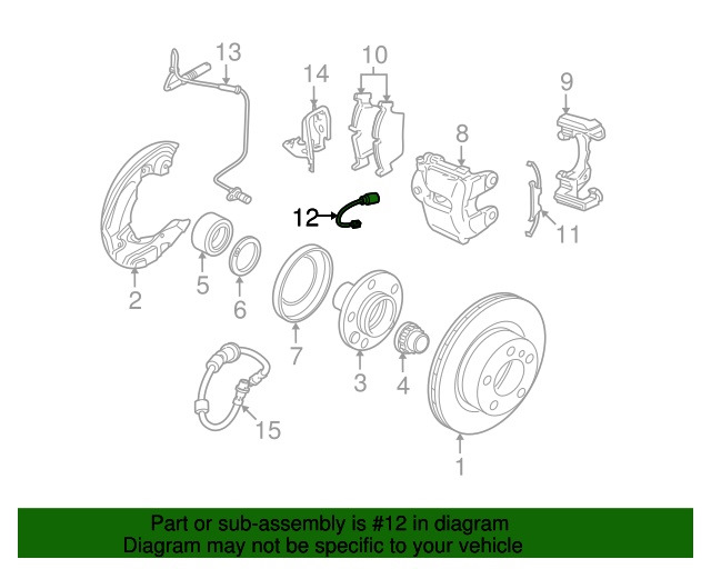 34356789441 Датчик износа тормозных накладок Л Пд BMW | Запчасти на DRIVE2