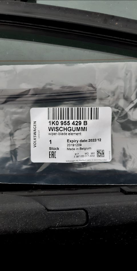 1K0955429B Резинки стеклоочистителя VAG | Запчасти на DRIVE2