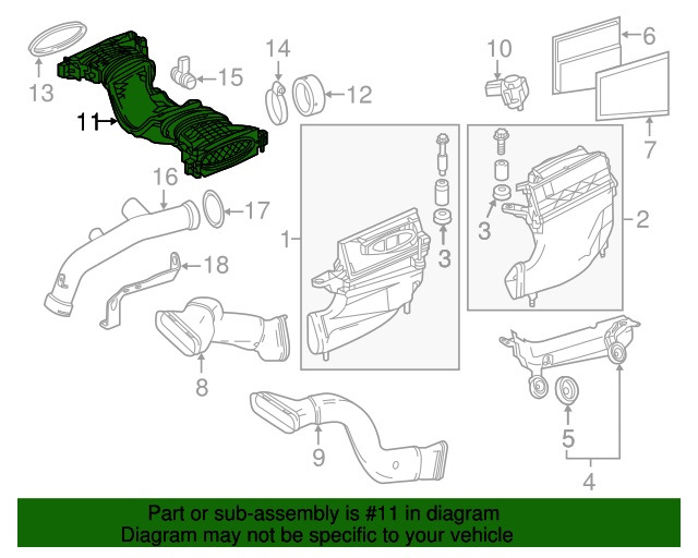 A6420901742 Патрубок воздухозаборный фильтра возд. Mercedes | Запчасти ...