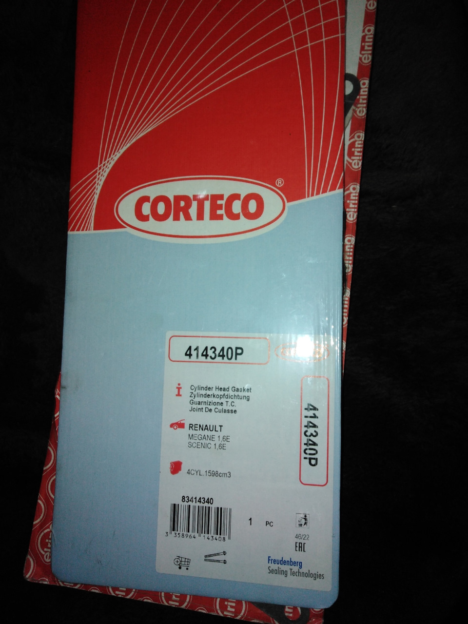 414340P Прокладка, головка цилиндра CORTECO | Запчасти на DRIVE2