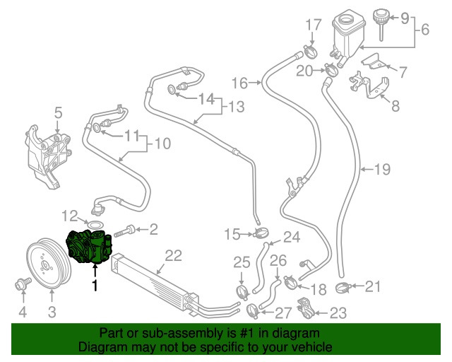 7P0422154B Гидравлический насос, рулевое управление VAG | Запчасти на ...