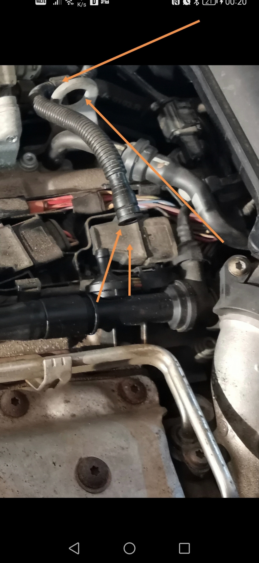 3#. Замена клапана квкг (клапан вентиляции картерных газов ...