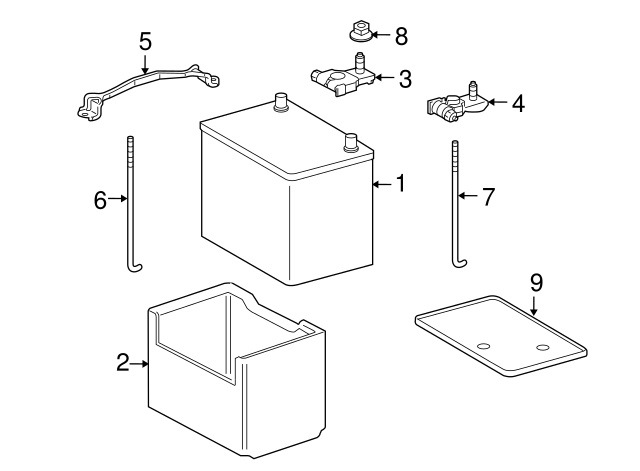 7443135040 Подставка аккумуляторной батареи TOYOTA LEXUS | Запчасти на ...