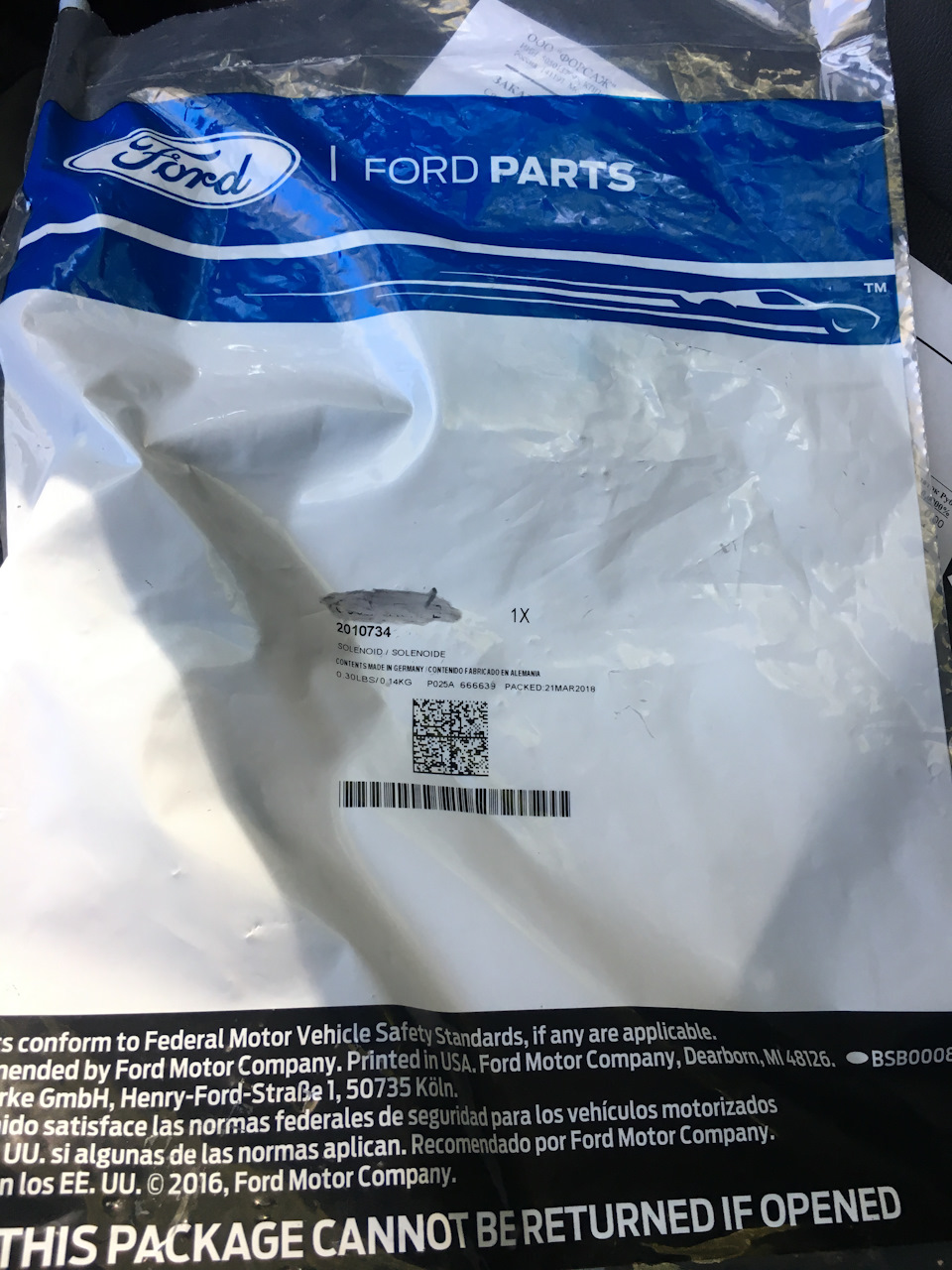 2010734 Клапан электромагнитный давления воздуха / 1,6 EcoBoost 12 ...