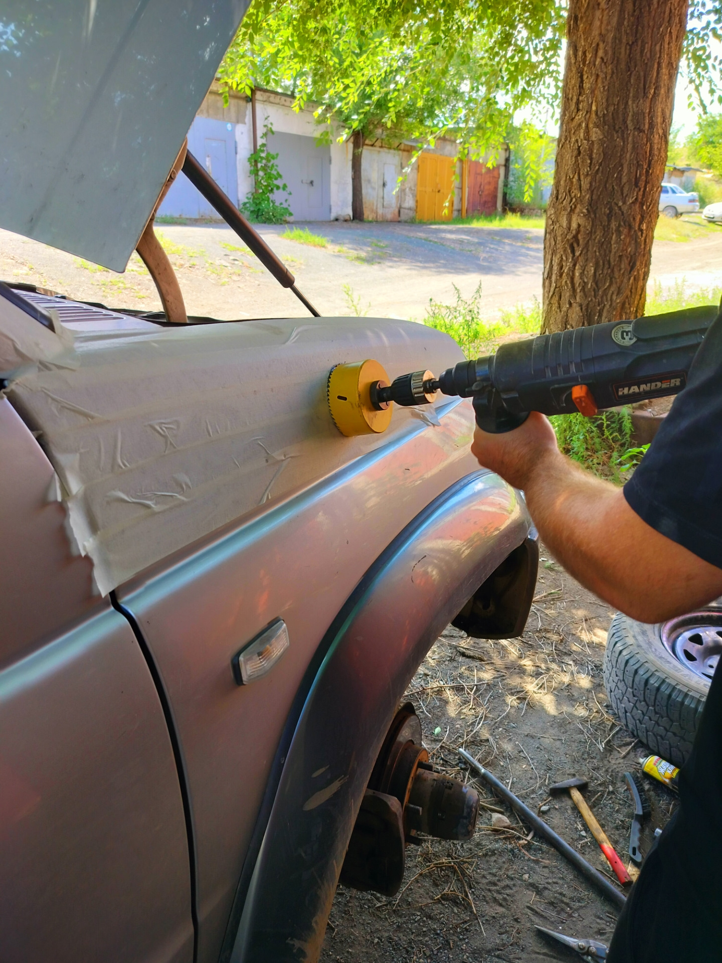 ТО, решетка Hilux, шноркель Telawei — УАЗ Patriot, 2,7 л, 2008 года ...