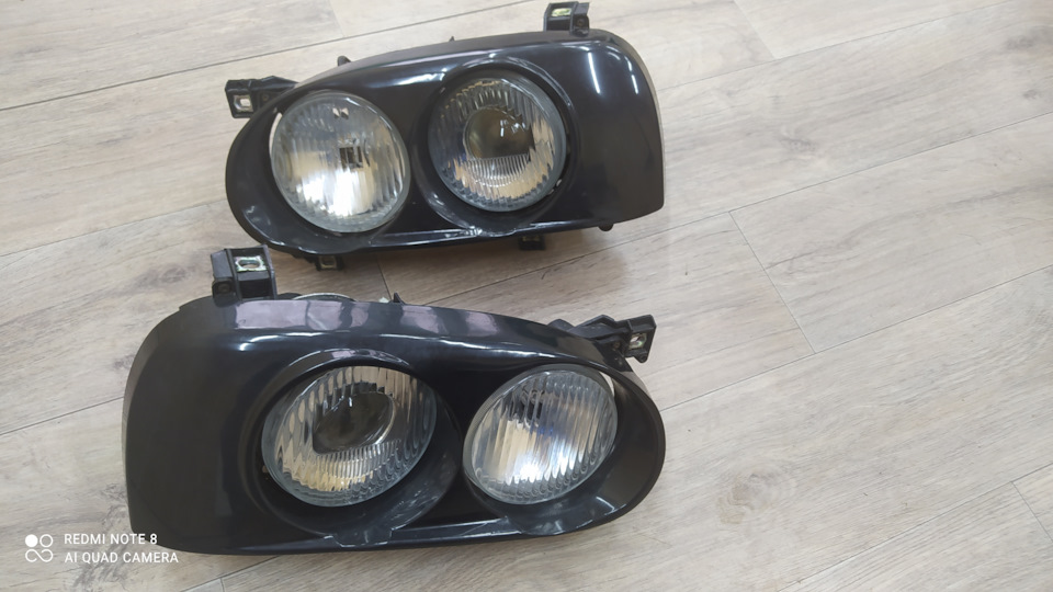 Фары dual round гольф 3 — Volkswagen Golf Mk3, 1,8 л, 1992 года ...