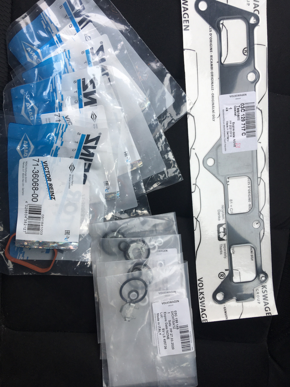 03C129717C Прокладка впускного коллектора / 1.4-1.6 01~ VAG | Запчасти ...