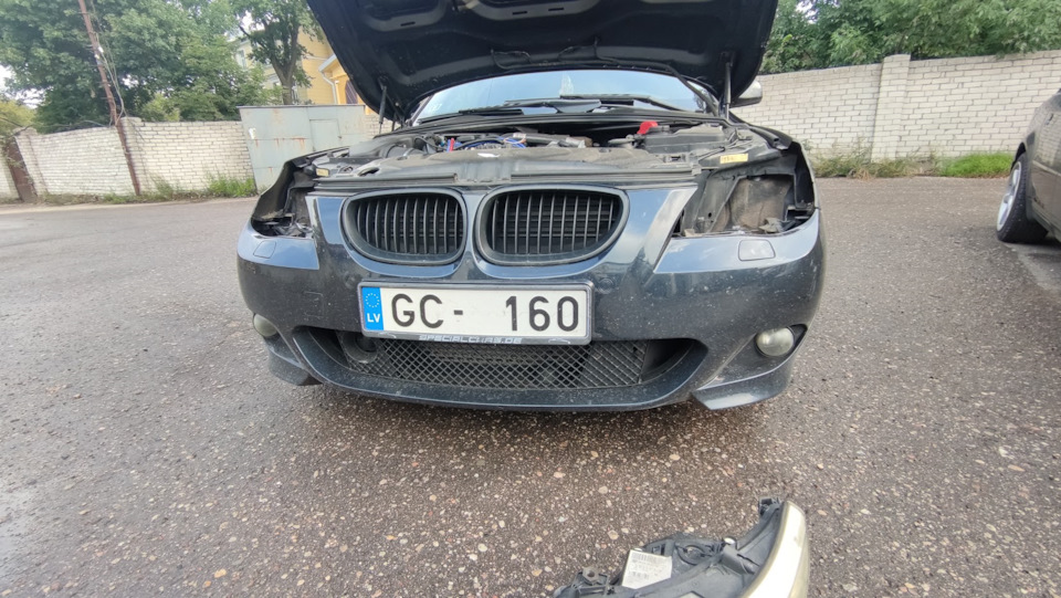 E61 Фары в порядок. Полировка и Лак. — BMW 5 series Touring (E61), 3 л ...