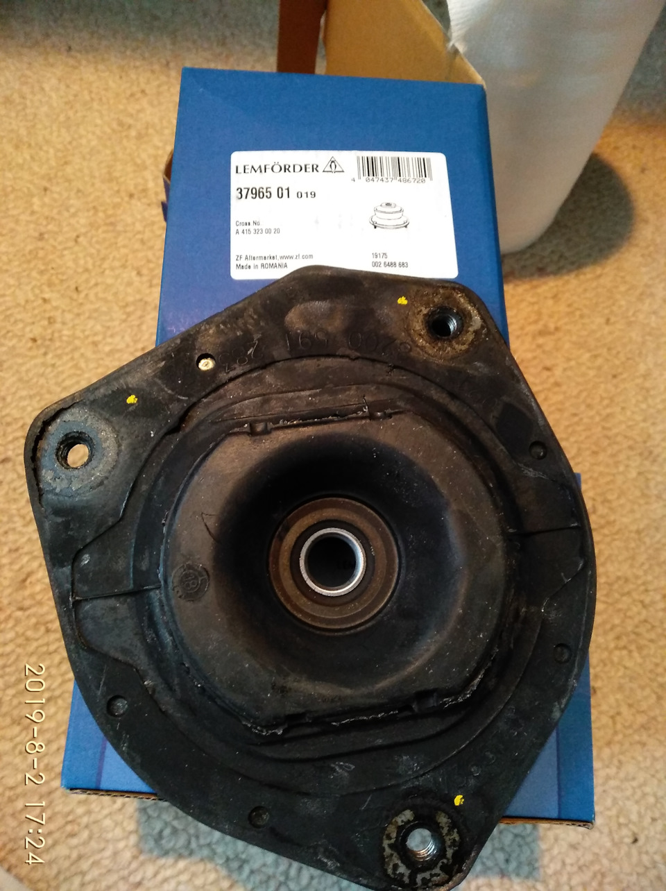 Опоры 8200591283 они же KLEBER M3657 — Renault Scenic II, 2 л, 2004 ...