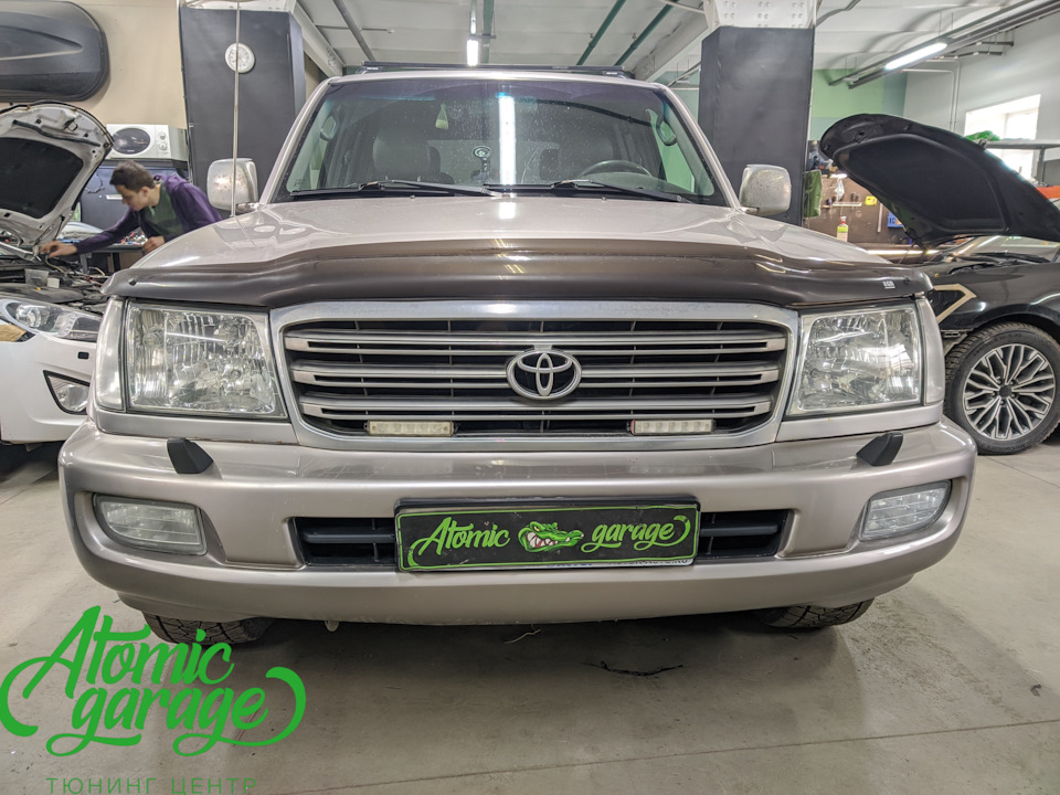 Toyota Land Cruiser 100, установка светодиодных линз MTF Dynamic Vision ...