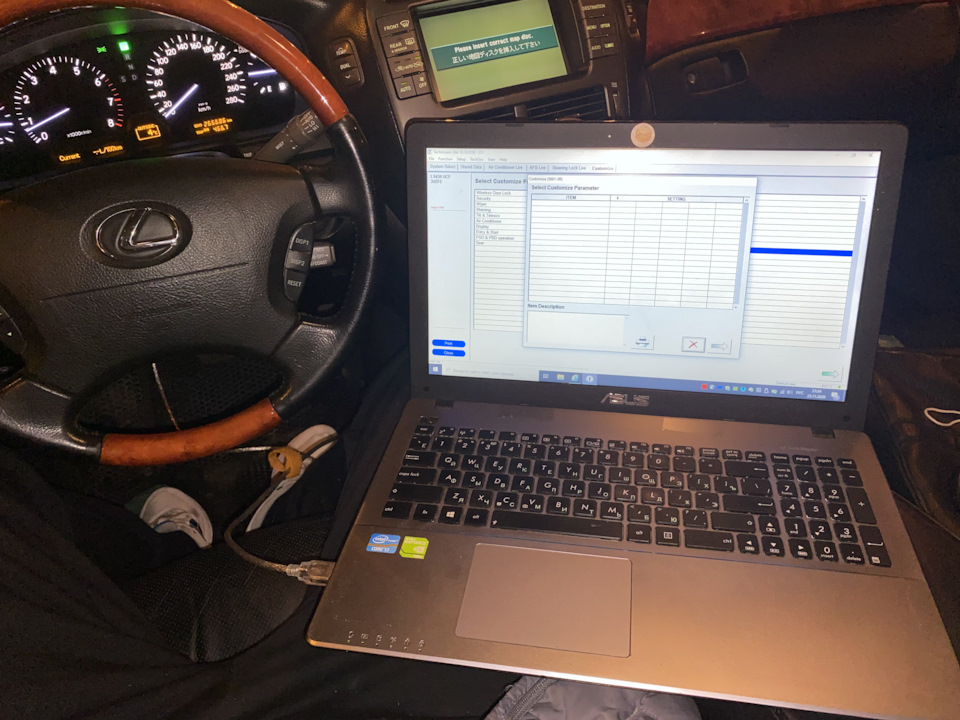 Газовые упоры, клипсы и жгут Mini VCI (OBDII) — Lexus LS (UCF30), 4,3 л ...