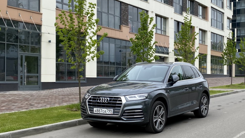 #010: Обязательно проверяете давление в шинах на новых авто — Audi Q5 (2G), 2 л, 2019 года ...