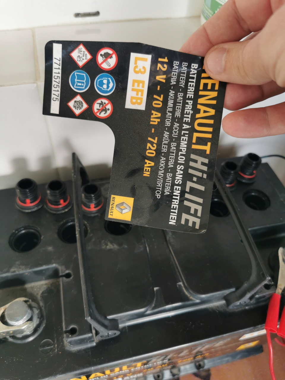 7711575175 Аккумуляторная батарея 70ah 720a RENAULT | Запчасти на DRIVE2