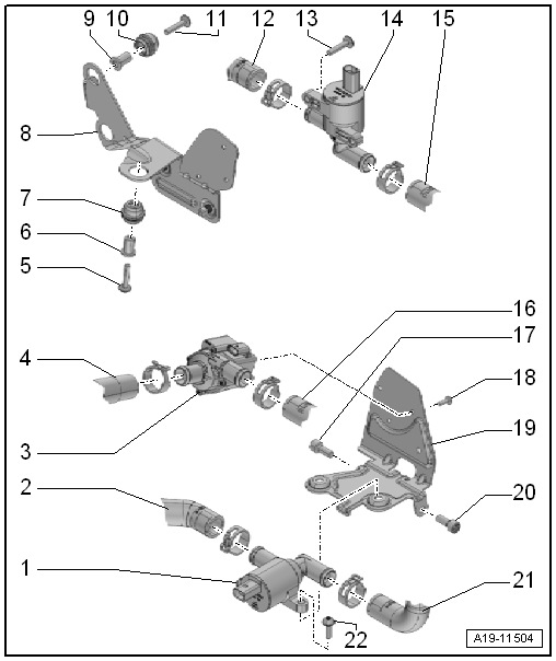 12874 — Клапан контура ОЖ головки блока цилиндров — Audi A8 (D4), 3 л ...