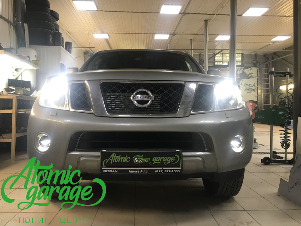 Nissan Pathfinder R51, установили светодиодные ПТФ, светодиодные лампы ...