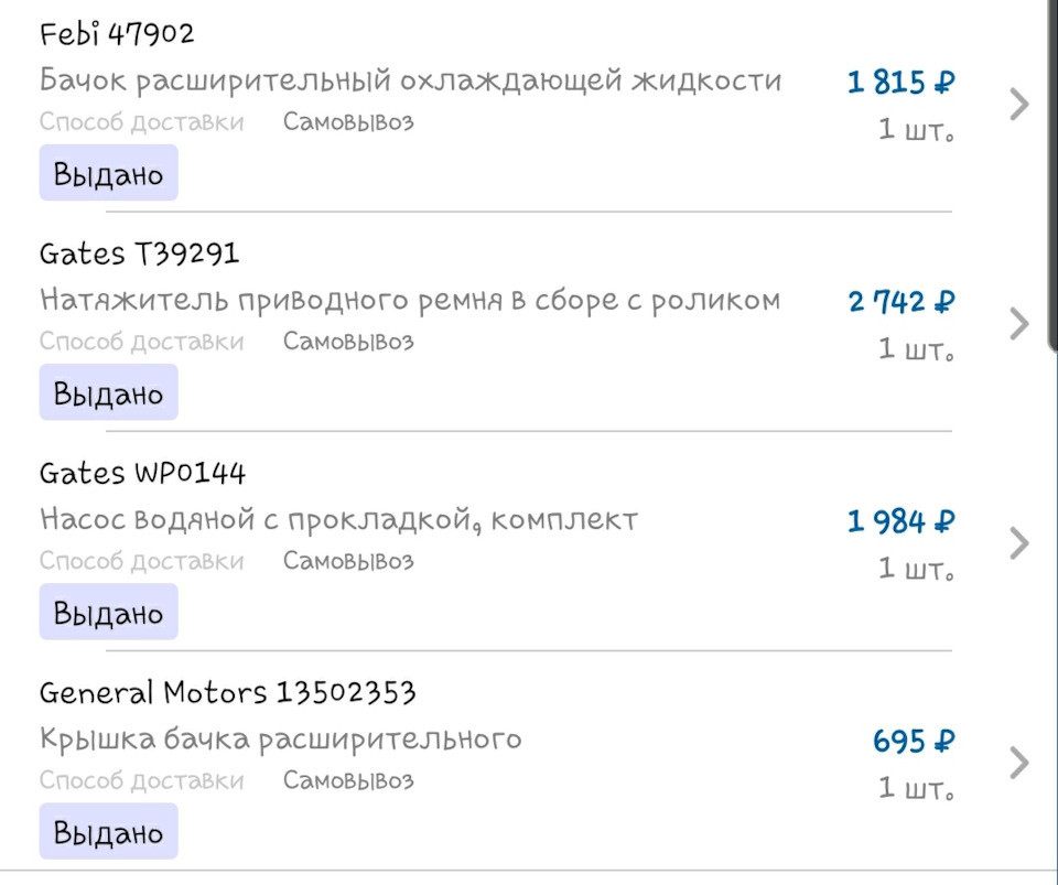 WP0144 Помпа. Насос водяной GATES | Запчасти на DRIVE2