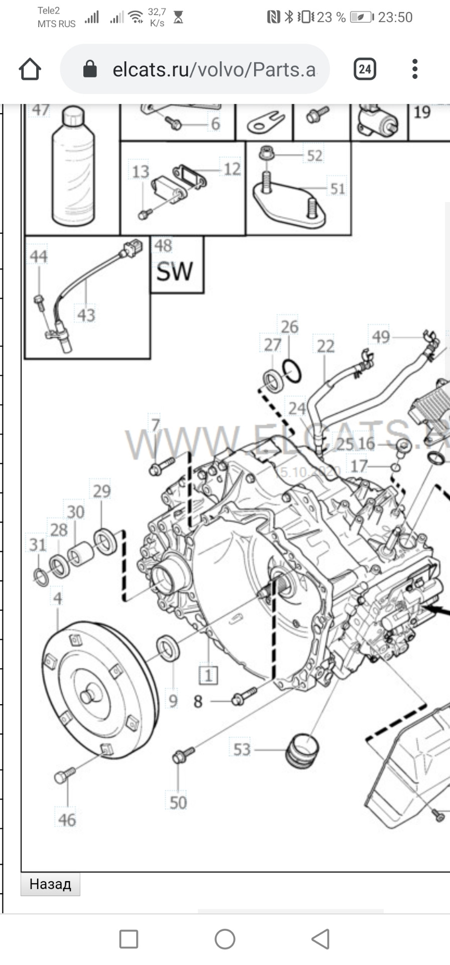 Сальники приводов XC90 3.2 — Volvo XC90 (1G), 3,2 л, 2012 года ...