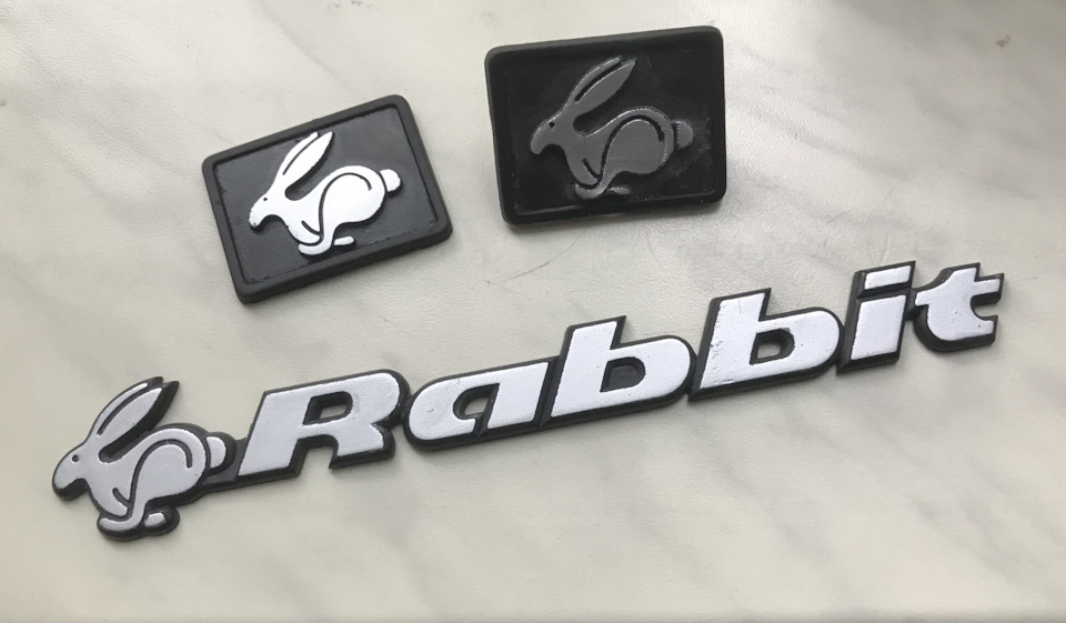 Mk2 Rabbit Badge (Шильдики с зайцем) — Volkswagen Golf Mk2, 1,9 л, 1986 ...