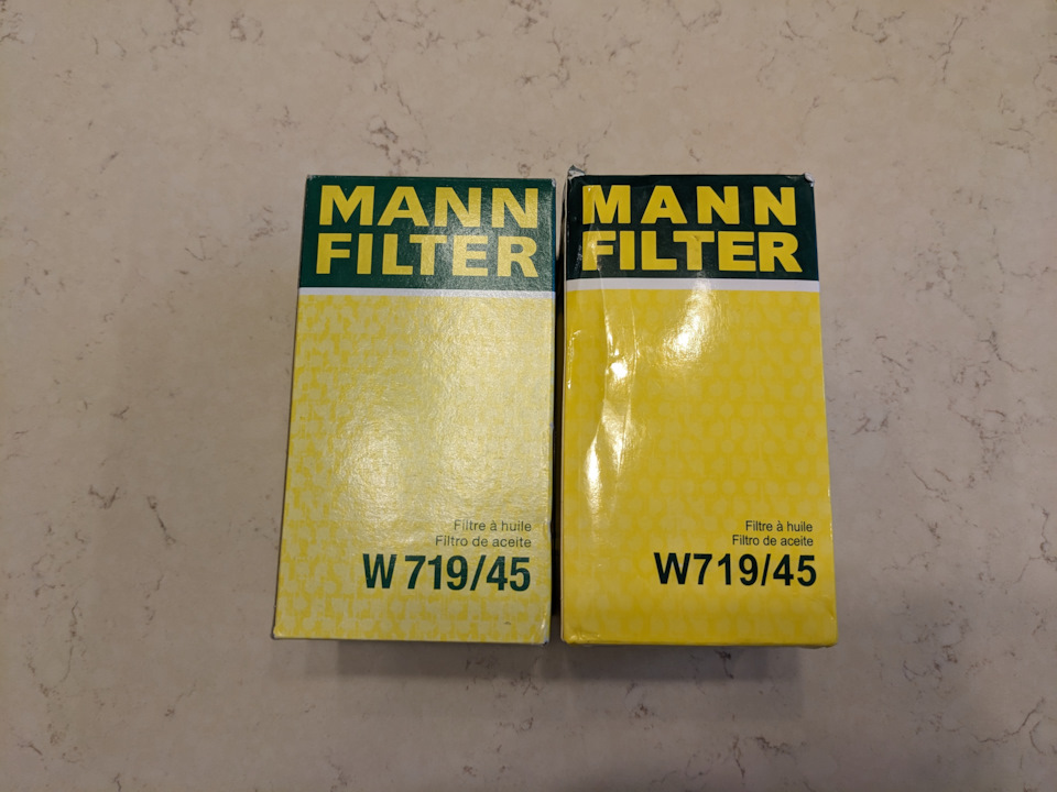 Сравнение фильтра Mann: подделка и оригинал — Audi Q5 (1G), 2 л, 2010 ...
