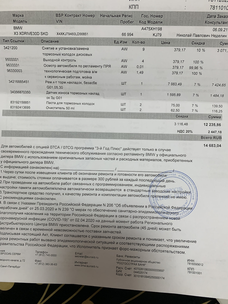 34216885451 Колодки тормозные задние дисковые BMW | Запчасти на DRIVE2