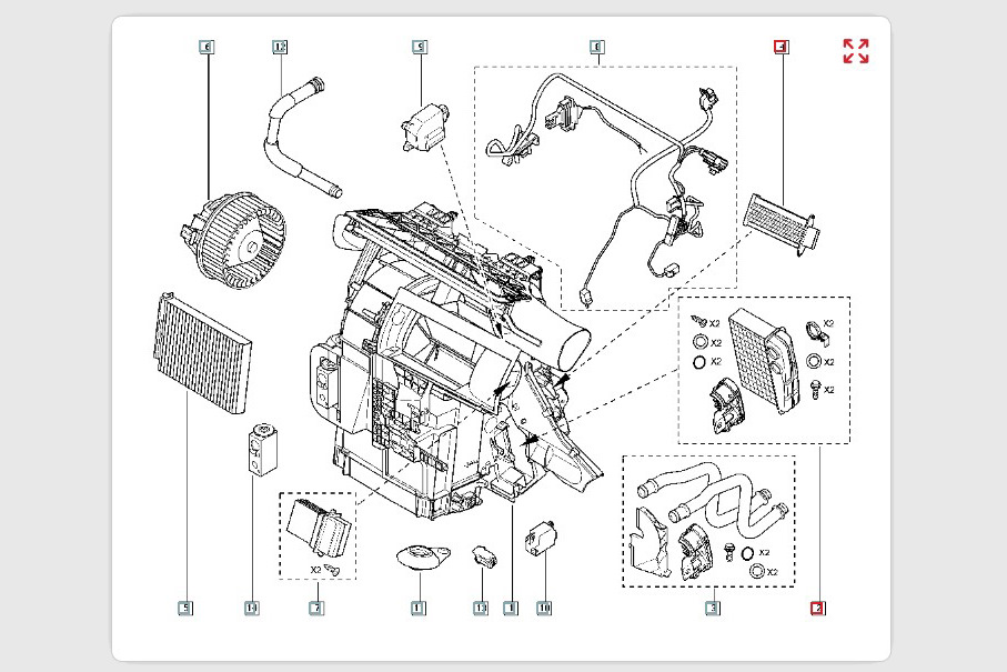 Термостат, радиатор и вентилятор печки — Renault Clio III, 1,6 л, 2008 ...