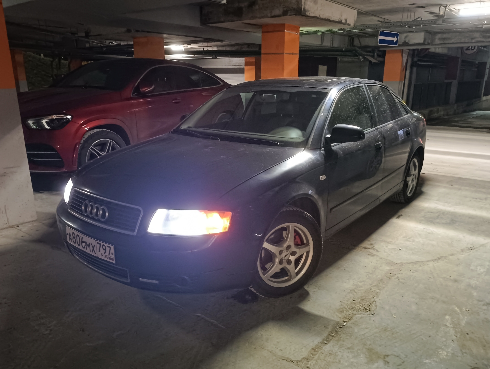 Линзованные диодные ПТФ — Audi A4 (B6), 1,8 л, 2003 года | электроника ...