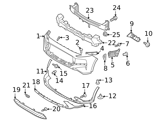 86525S1500 Кронштейн переднего левого бампера SantaFe 20 KIA HYUNDAI ...