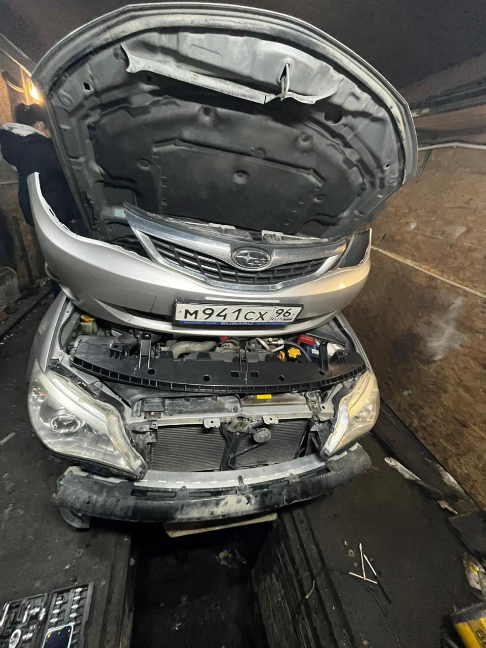 Установка бампера от Gh8 — Subaru Impreza (GE/GH), 1,5 л, 2008 года ...