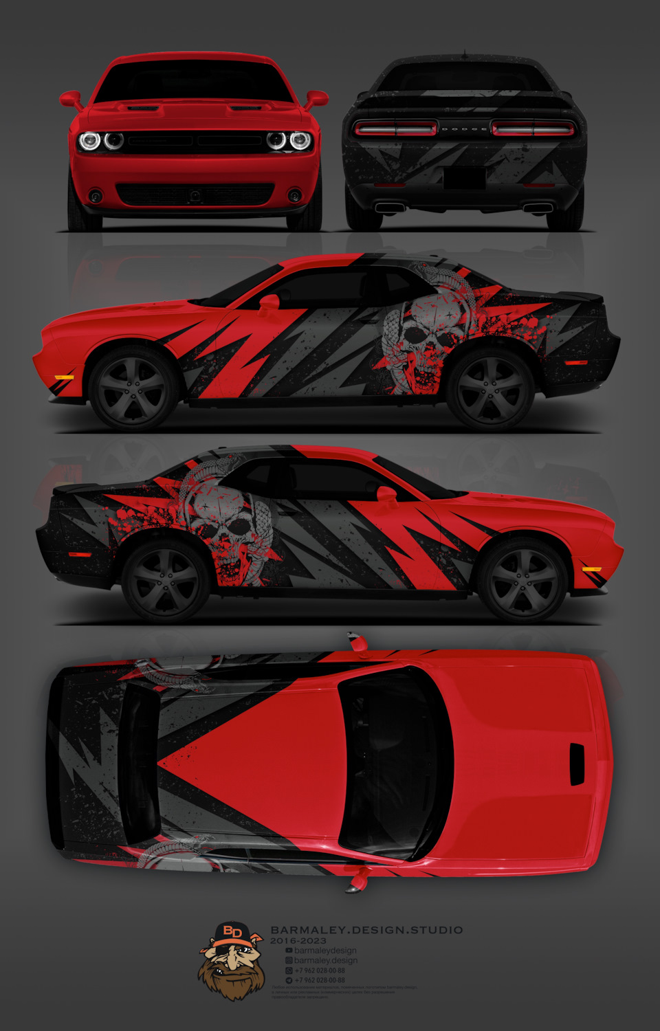 Design by Barmaley. Часть 1. — Dodge Challenger, 5,7 л, 2022 года | стайлинг | DRIVE2