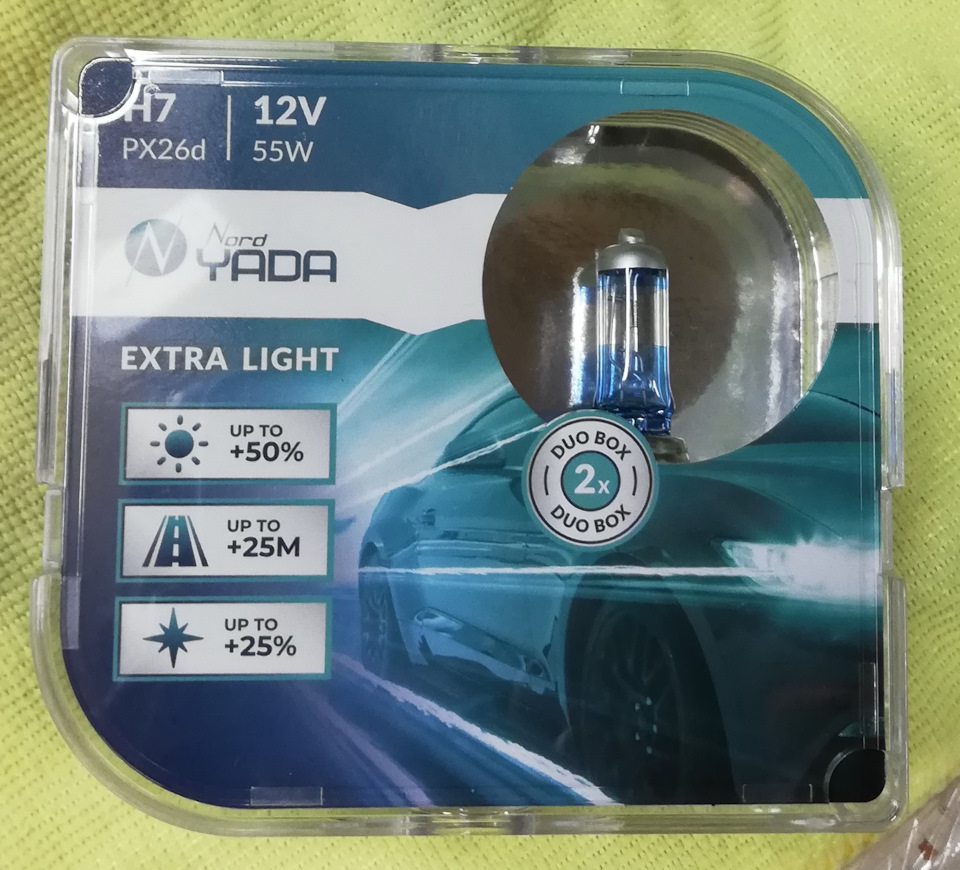 ЛАМПЫ NORD YADA H7 12V 55W EXTRA LIGHT +50 % — Lada Приора хэтчбек, 1,6 ...