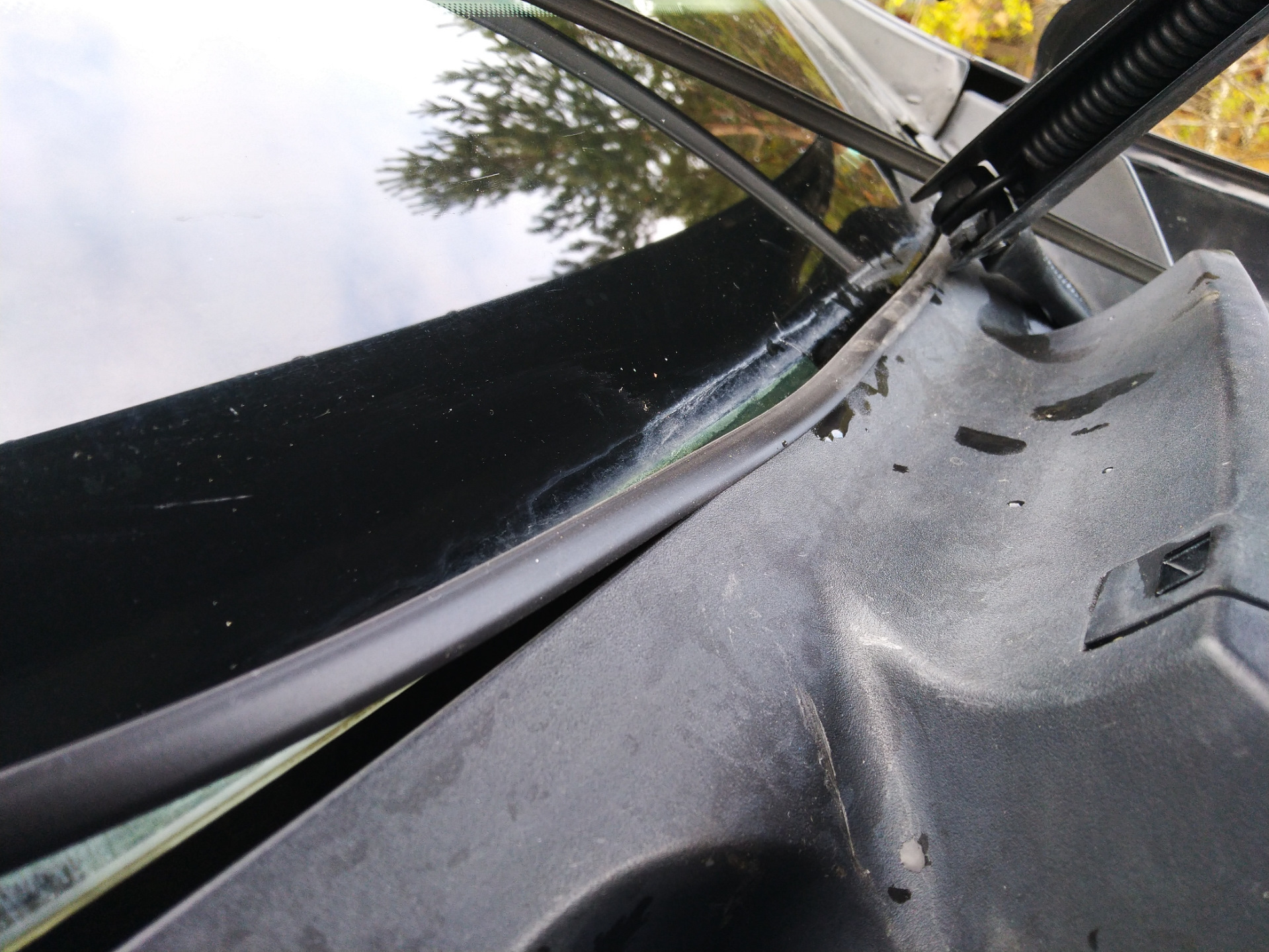 Уплотнитель жабо — Nissan Qashqai (1G), 1,6 л, 2010 года | своими ...