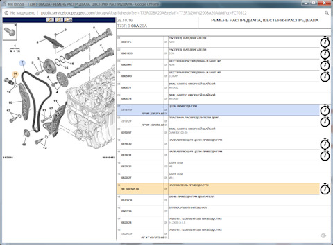 9822827180 ЦЕПЬ ПРИВОДА ГРМ Peugeot Citroen | Запчасти на DRIVE2