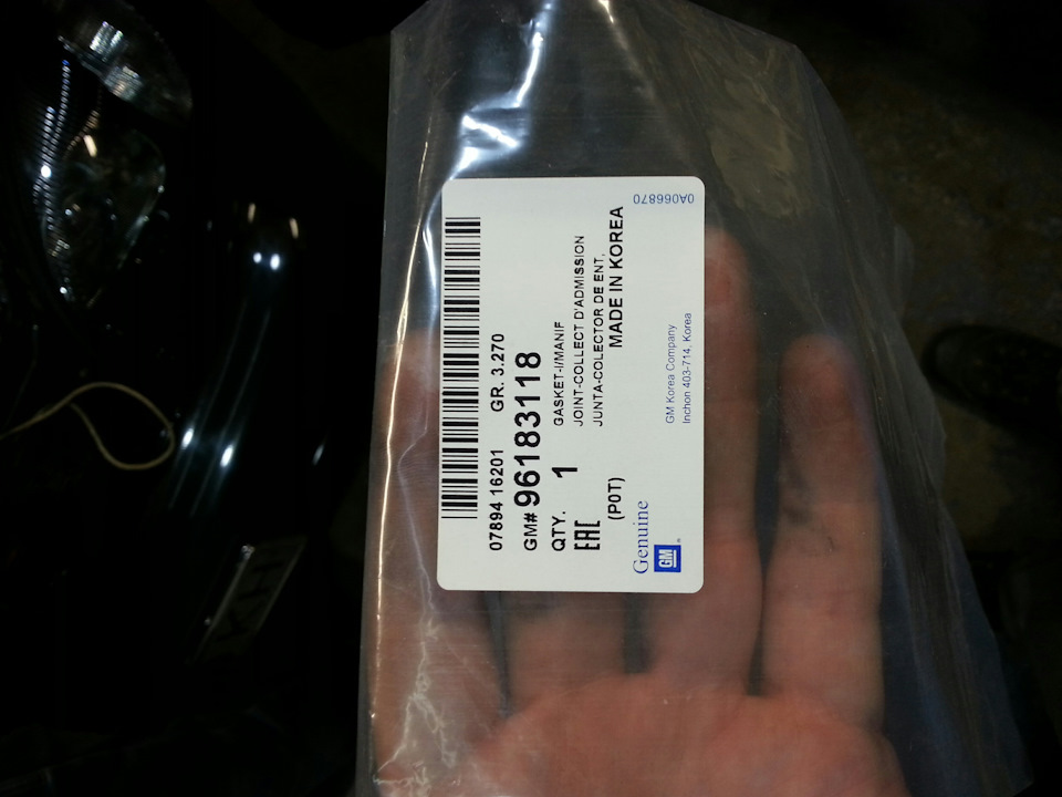 Замена прокладки впускного коллектора, замена верхних и нижних колечек ...