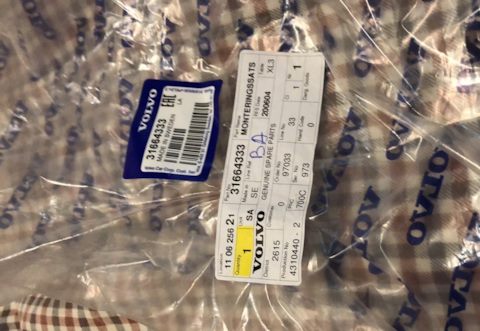 31664333 Монтажный комплект (mounting kit) Volvo | Запчасти на DRIVE2