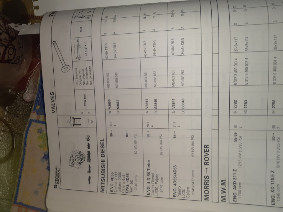MD083662 Клапан выпускной Mitsubishi | Запчасти на DRIVE2