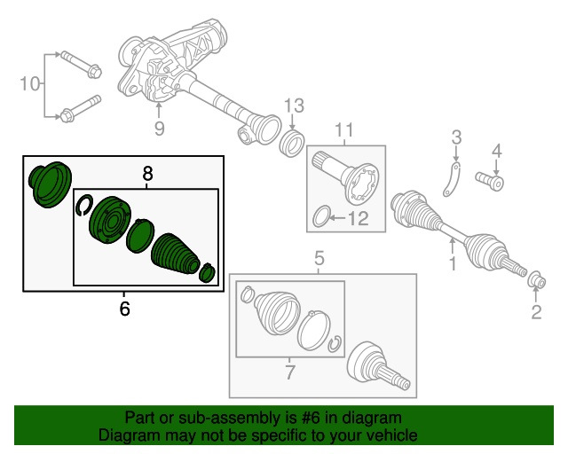 7L0498103A ШРУС с пыльником VAG | Запчасти на DRIVE2