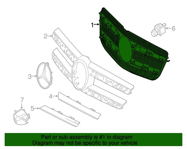 A1668880200 Опора решетки радиатора Mercedes | Запчасти на DRIVE2