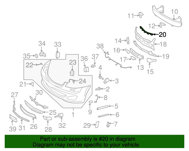 A2218850136 Каркас крепления бампера переднего Mercedes | Запчасти на ...
