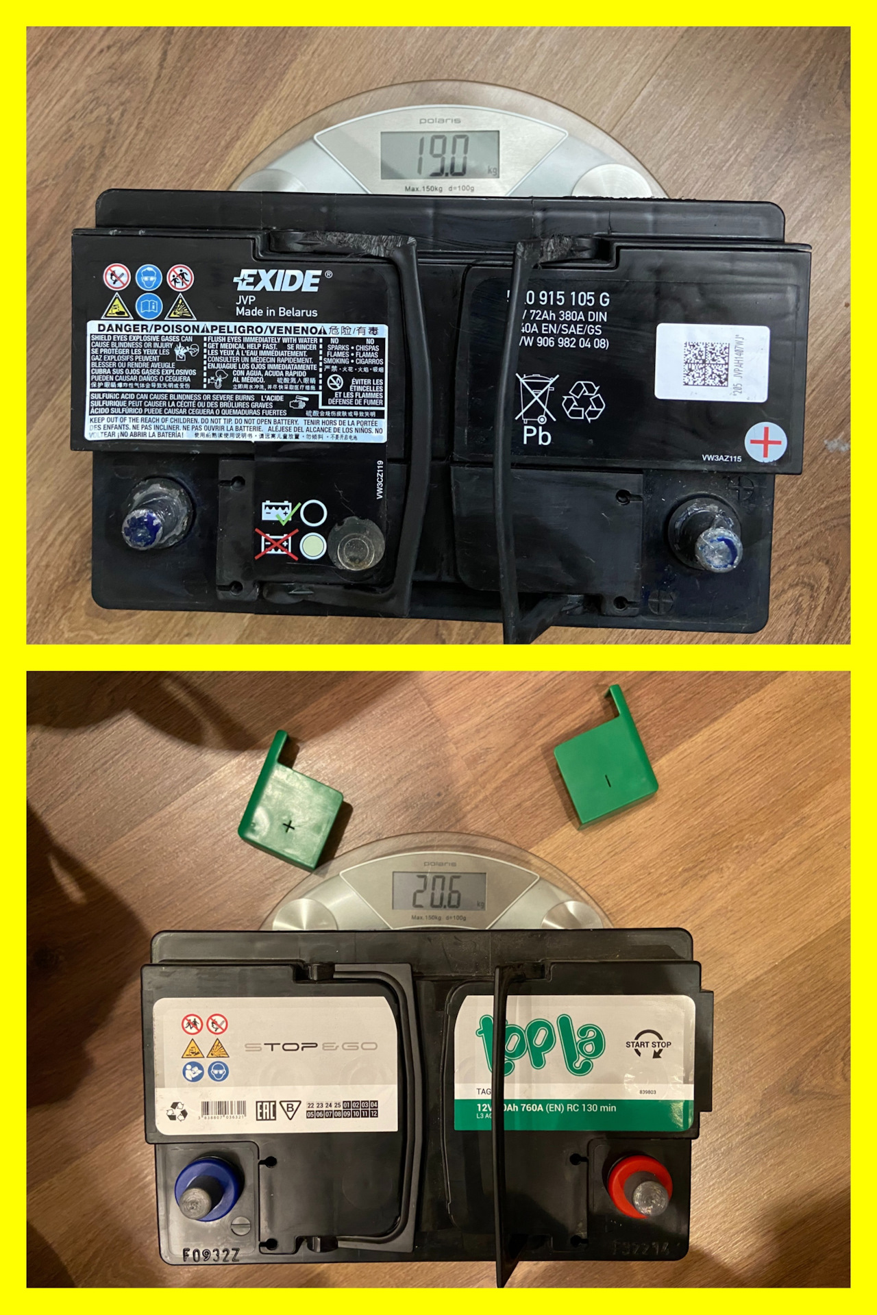 Новый аккумулятор — Topla AGM 70Ah 760A (EN) — Skoda Octavia A7 Mk3, 1 ...