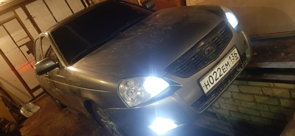 Новые диодные лампы "T10 Mini Led" h7 — Lada Приора седан, 1,6 л, 2009 ...